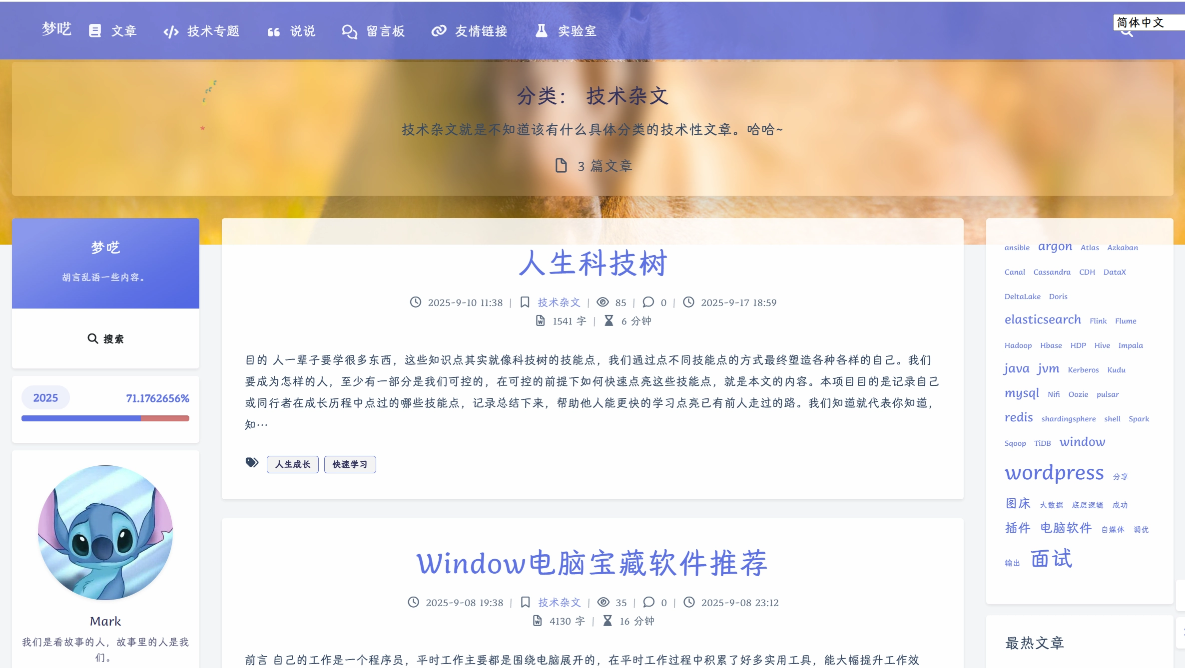 Wordpress主题Argon和外观详细配置 - 梦呓