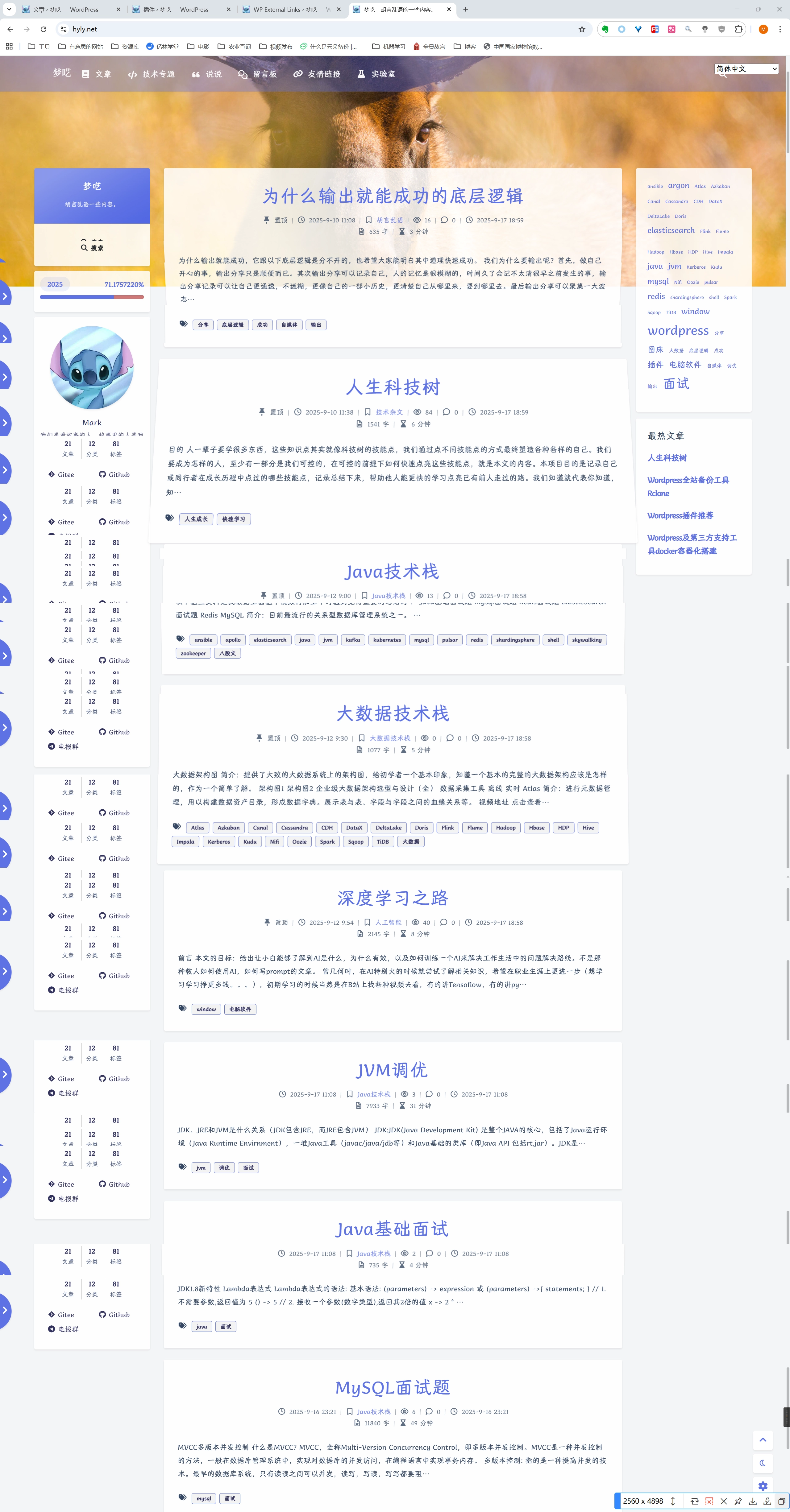 Wordpress主题Argon和外观详细配置 - 梦呓